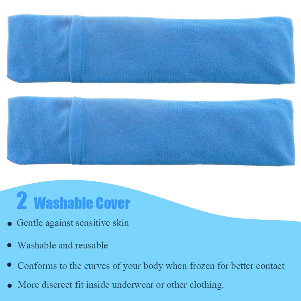 Perineal Cooling Pad, Postpartum Cold Packs Gel Bead Ice Pack Cold Therapy for Women After Pregnancy and Delivery, Gift for New Mom, 2 Ice Pack and 2 Cover (Blue)