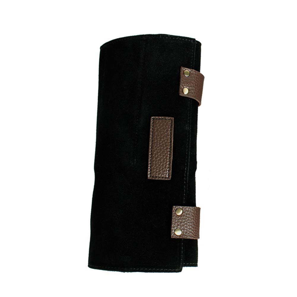 Purple Dragon Leather Roll Up Scissors Holder Pouch Cases Tool Bags for Salon Barber Hair Stylist (Black)