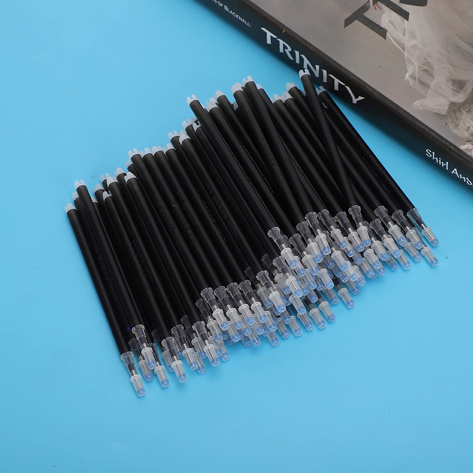 Refill Marking Pen 4 Colors Heat Erasable Fabric Pens DIY Leather Accessory Cross Stitch Sewing Accessories (Black)