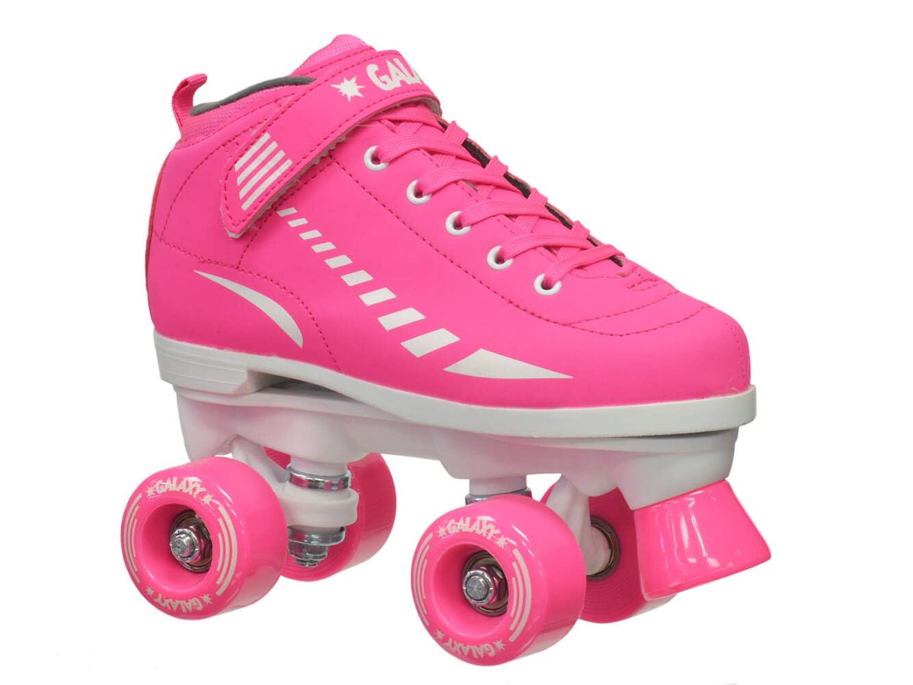 New Epic Galaxy Elite Pink Quad Roller Skate 3 Pc. Bundle w/Bag & Extra Laces (Pink & Black)! (Youth 5)