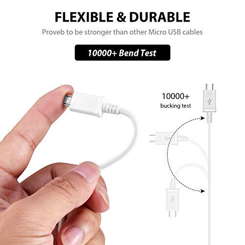 Short MicroUSB Cable Compatible with Your Bose Bose Bluetooth Headset Series 2 with High Speed Charging. (1White,20,cm 8in)