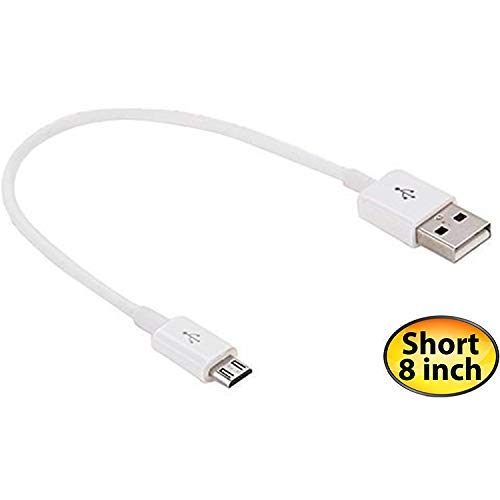 Short MicroUSB Cable Compatible with Your Bose Bose Bluetooth Headset Series 2 with High Speed Charging. (1White,20,cm 8in)