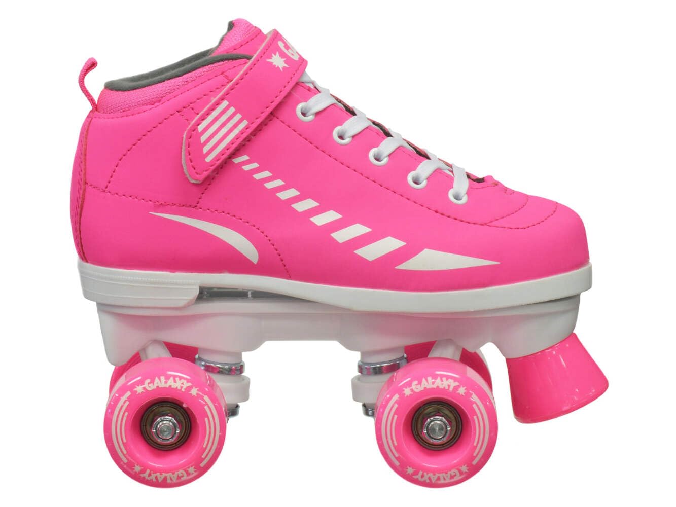 New Epic Galaxy Elite Pink Quad Roller Skate 3 Pc. Bundle w/Bag & Extra Laces (Pink & Black)! (Youth 5)