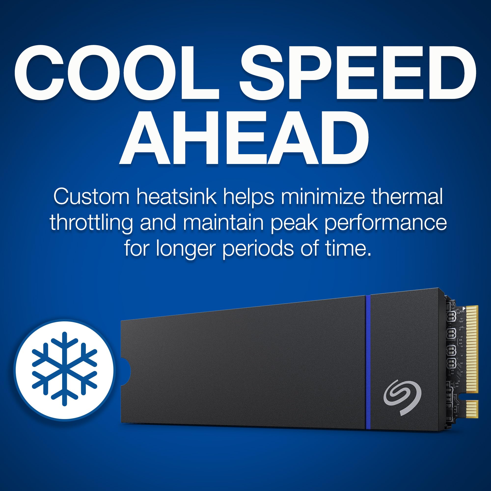 Seagate Game Drive PS5 NVMe SSD for PS5 1TB Internal Solid State Drive - PCIe Gen4 NVMe 1.4, Officially Licensed, Up to 7300MB/s with Heatsink (ZP1000GP3A1011)