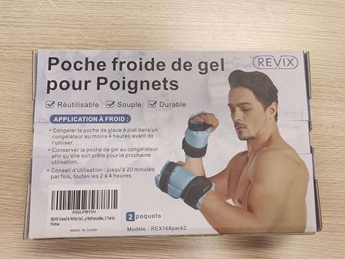 REVIX Wrist Ice Pack Wraps for Carpal Discomfort Soothing (2-Piece Set) Reusable Gel Hand Ice Packs, Cold Pack with Cold Compress, Promote Flexibility and Reduce Fatigue