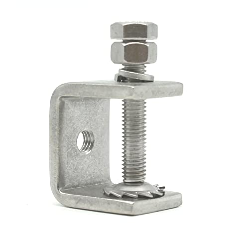 5Pcs Stainless Steel C-Clamp ,Wood Clamps,Tiger Heavy Duty Wood Working Heavy Duty C-clamp with Wide Jaw Openings ,Multi-Tooth Non-Slip Bowl for Welding/Carpenter/Building/Household Mount