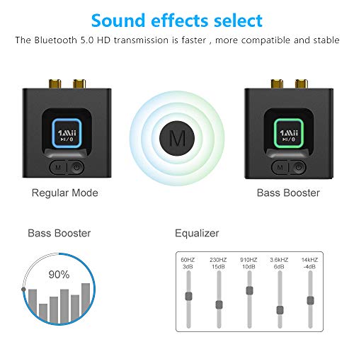 1Mii Bluetooth Receiver for Audio (Ivory Black)