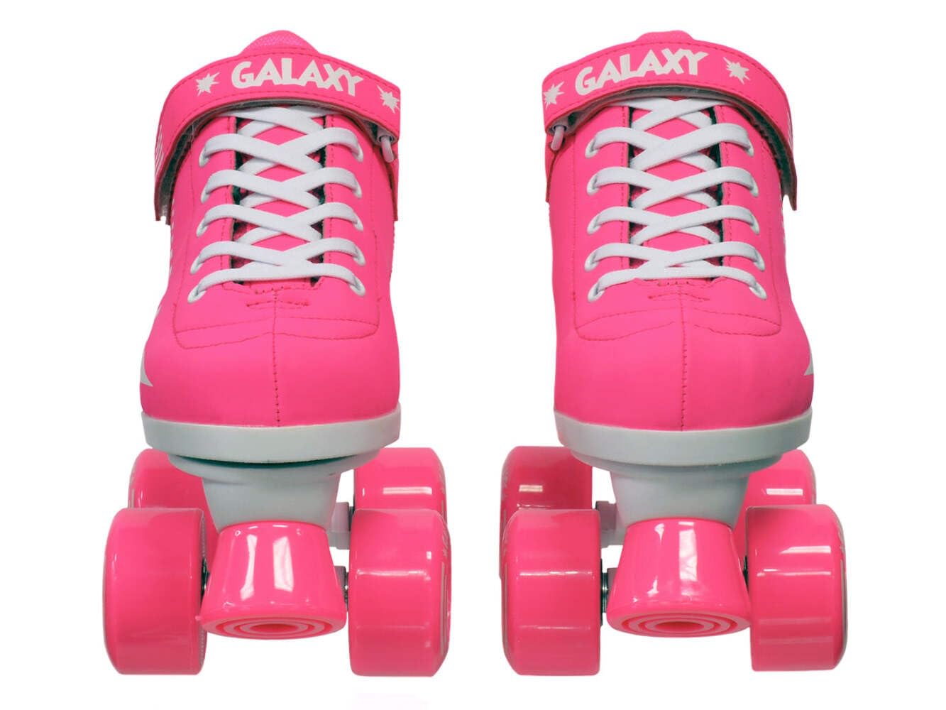 New Epic Galaxy Elite Pink Quad Roller Skate 3 Pc. Bundle w/Bag & Extra Laces (Pink & Black)! (Youth 5)