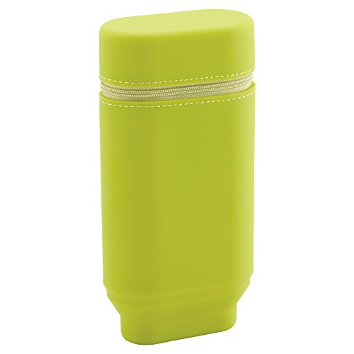 Lihit Lab A7695-6 Pen Case, Oval Type, L, Yellow Green