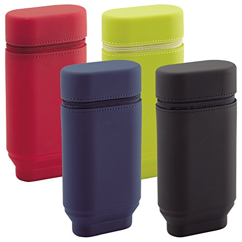 Lihit Lab A7695-6 Pen Case, Oval Type, L, Yellow Green