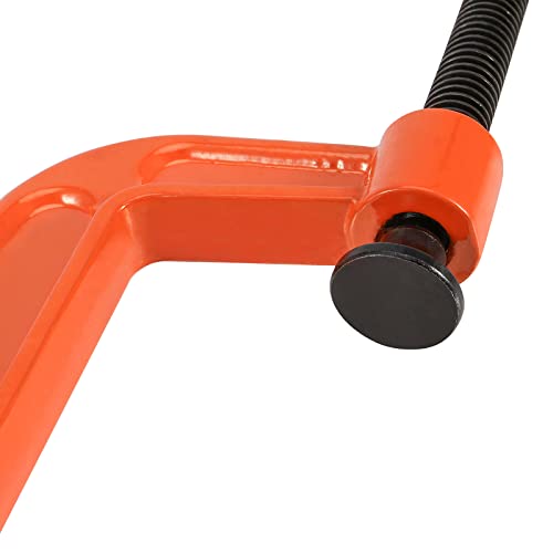 ZEONHEI 8 Pieces 3 Inches Orange C Clamp, Malleable Iron C-Clamp G Clamp for Woodworking, Welding, and Building, 3-Inch Jaw Opening, 2-Inch Throat Depth