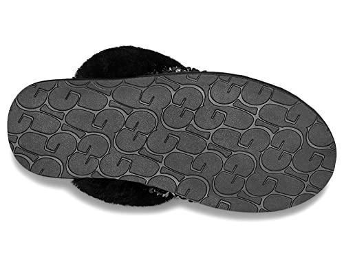 UGG Women's Scuffette Ii Chunky Sequin Slipper, Black, 5