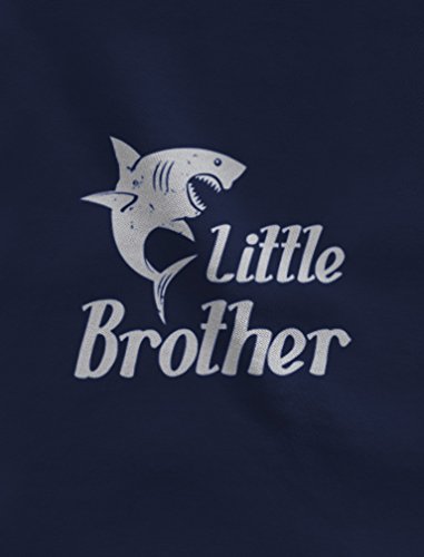 Tstars Big Brother Little Brother Shirts Gift For Shark Loving Boys Siblings Set Big Bro Navy 3T / Lil Bro Aqua 6M (3-6M)
