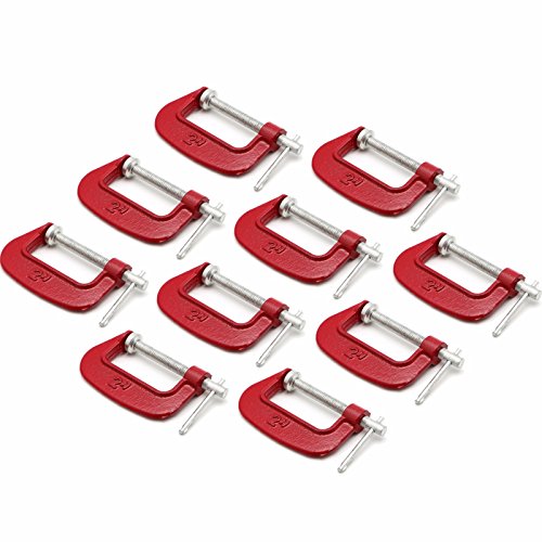 Wideskall® 2" x 1" inch Heavy Duty Malleable C Clamp (Pack of 10)