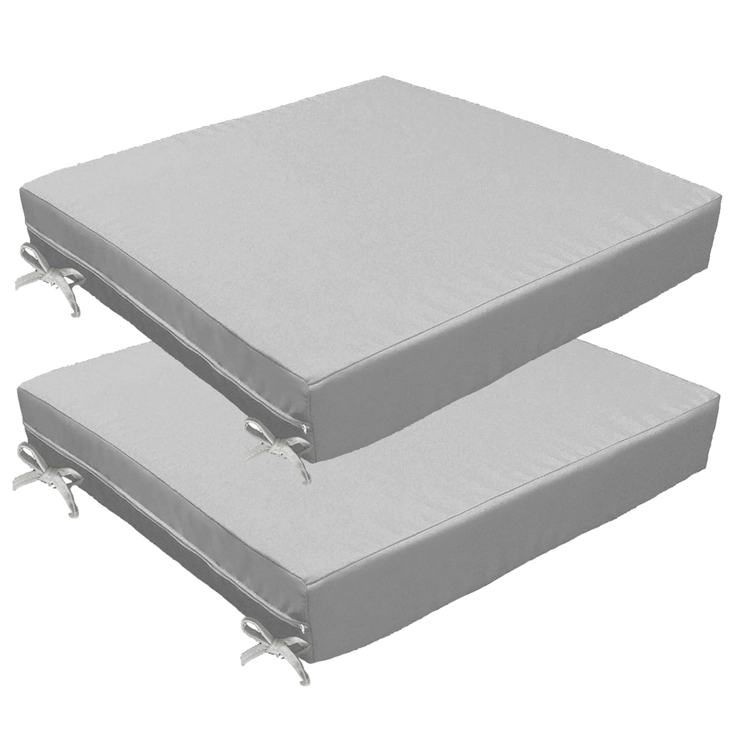 TECOSARA Outdoor Chair Cushions for Patio Furniture, Water Resistant Patio Cushions with Ties for Garden Patio Furniture, Memory Foam Chair Cushions Outdoor Loveseat Cushion Set of 2, 22x22 Inch