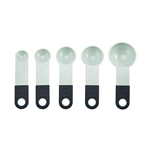 KitchenAid Classic Measuring Cups and Spoons Set, Set of 9, Pistachio/Black