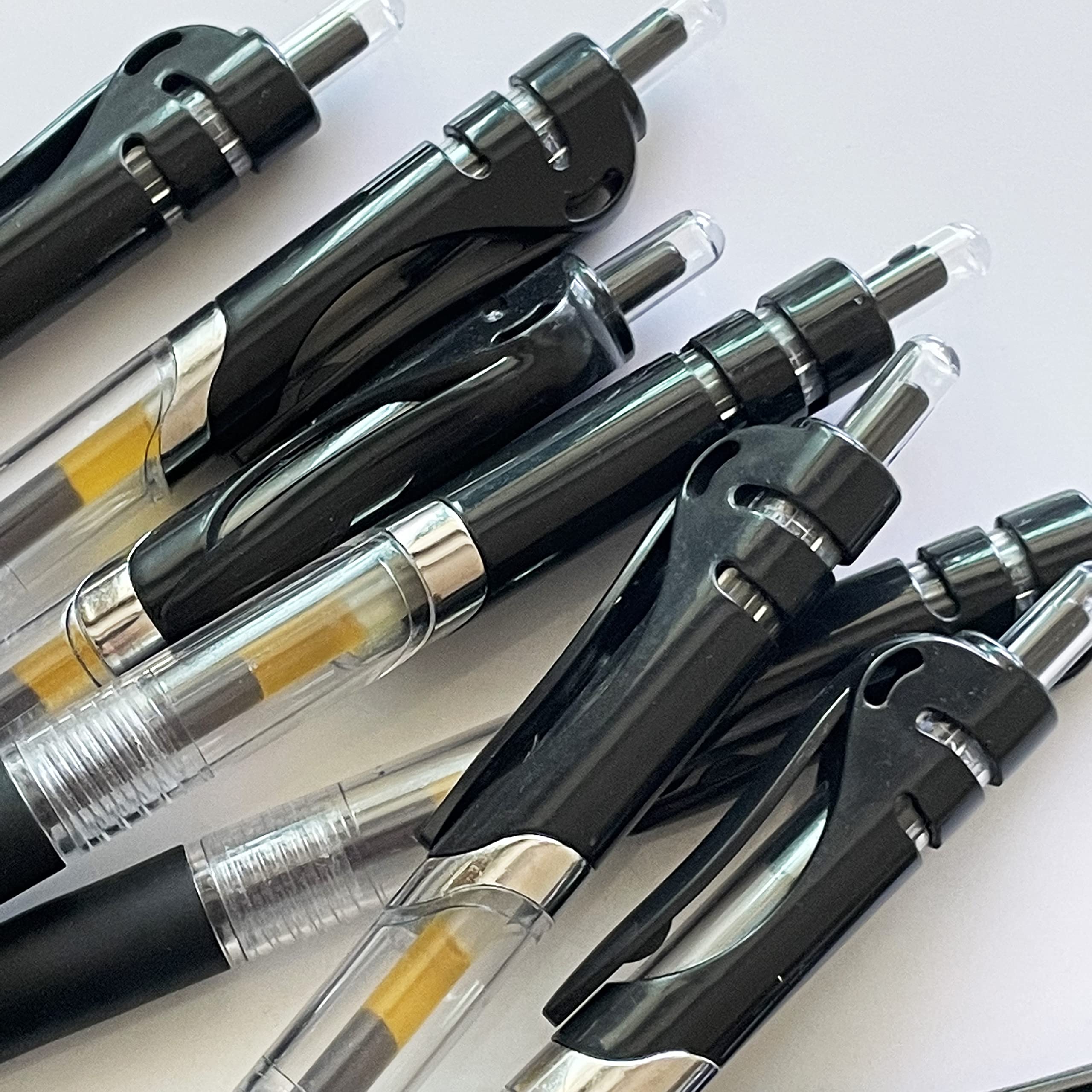 sencoo 9 pack Gel Pens Retractable Erasable Black Ink Rollerball Pens Fine Point Ballpoint Writing Pen for Office - 0.5mm Tips with Comfort Grip