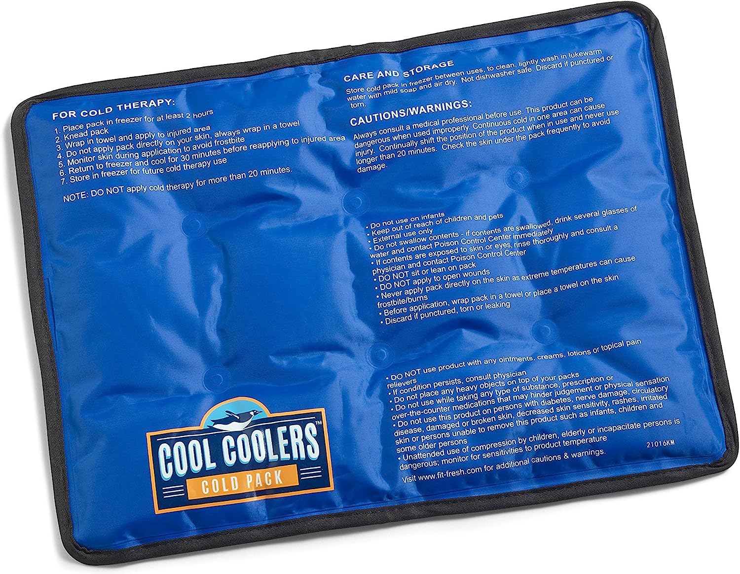 Cool Coolers Flexible Gel Ice Pack, Standard Large 11" x 14.5”, Reusable Cold Compress for Sore Muscles, Bruising, and Swelling, 1 Pack
