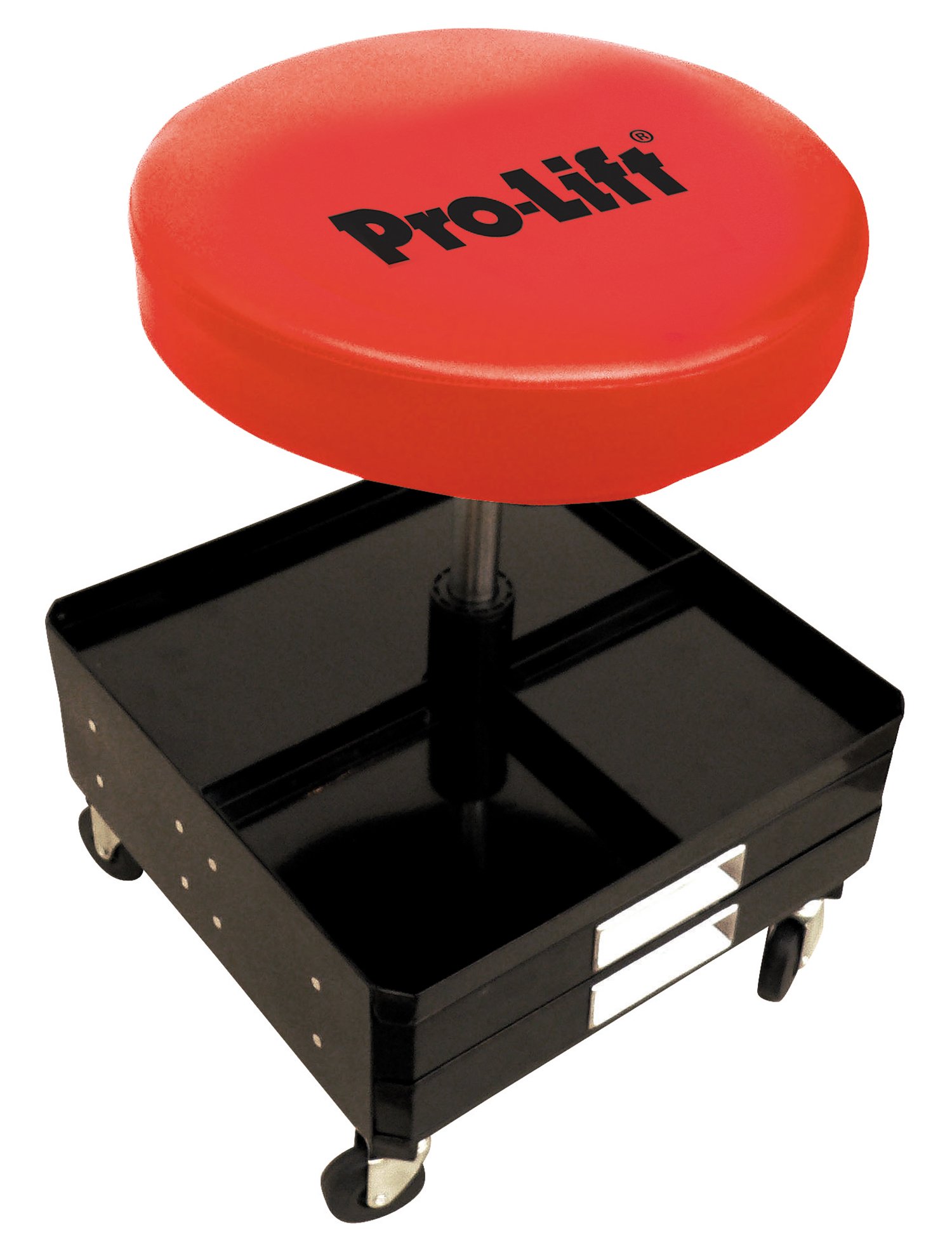 Pro-Lift C-3100 Grey Pneumatic Chair with Dual Tool Tray - 300 lb. Capacity, Pack of 1