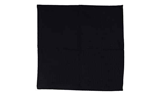 Gratico Premium Soft Cotton Highly Absorbent Kitchen Towels Quick Drying Dish Towels with Hanging Loop Black Solid 12x12 Inches Set of 8