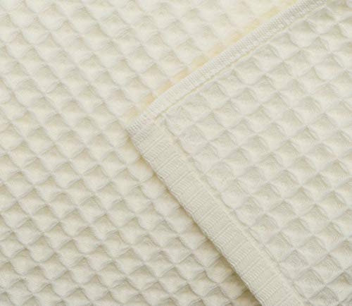 GQZLUCK 100% Natural Cotton Classic Waffle Weave Dish Cloths, Soft Ultra Absorbent Bath Hand FaceTowel, Fast Drying Lightweight Washcloth, Set of 6 (Beige)