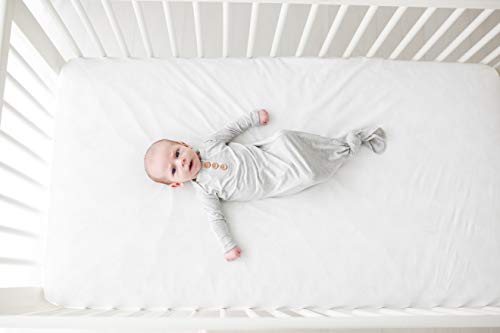 Posh Peanut Infant Gown - Unisex Soft Baby Clothes - Viscose from Bamboo Infant Layette Swaddle Wear- 0-3 Months (Athletic Heather)