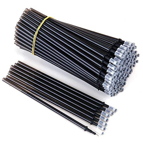 N.D 50pcs Erasable Pen Refill, 0.5mm Needle Head Black Replacement Gel Ink Pen Refill for Kids Students Writing Stationery Supplies