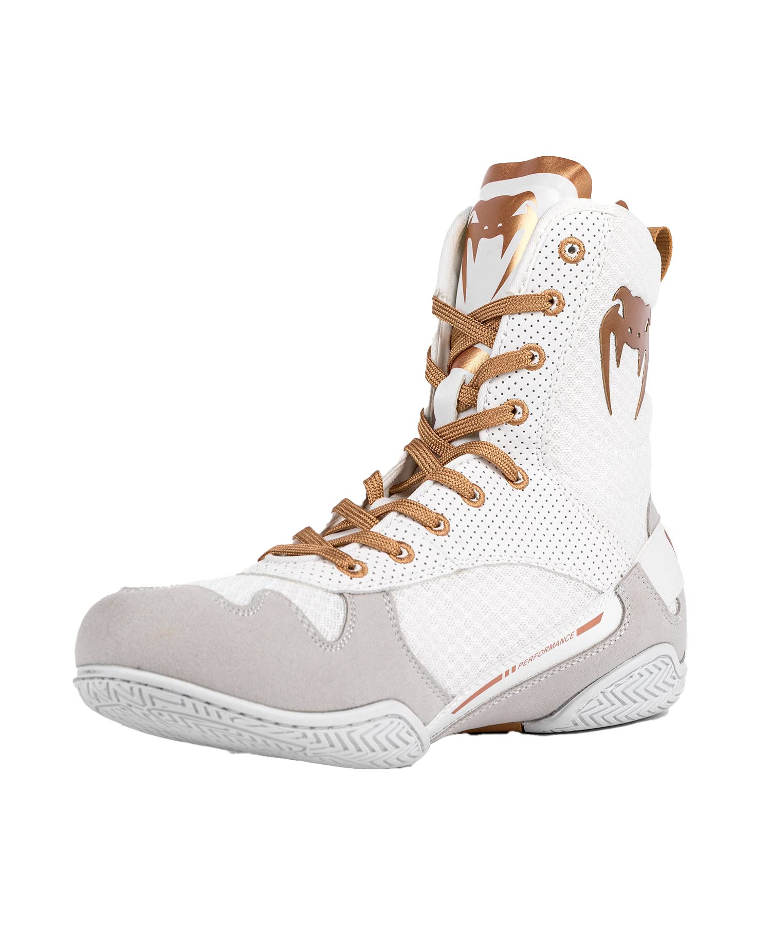 Venum "Elite" Boxing Shoes - White/Gold