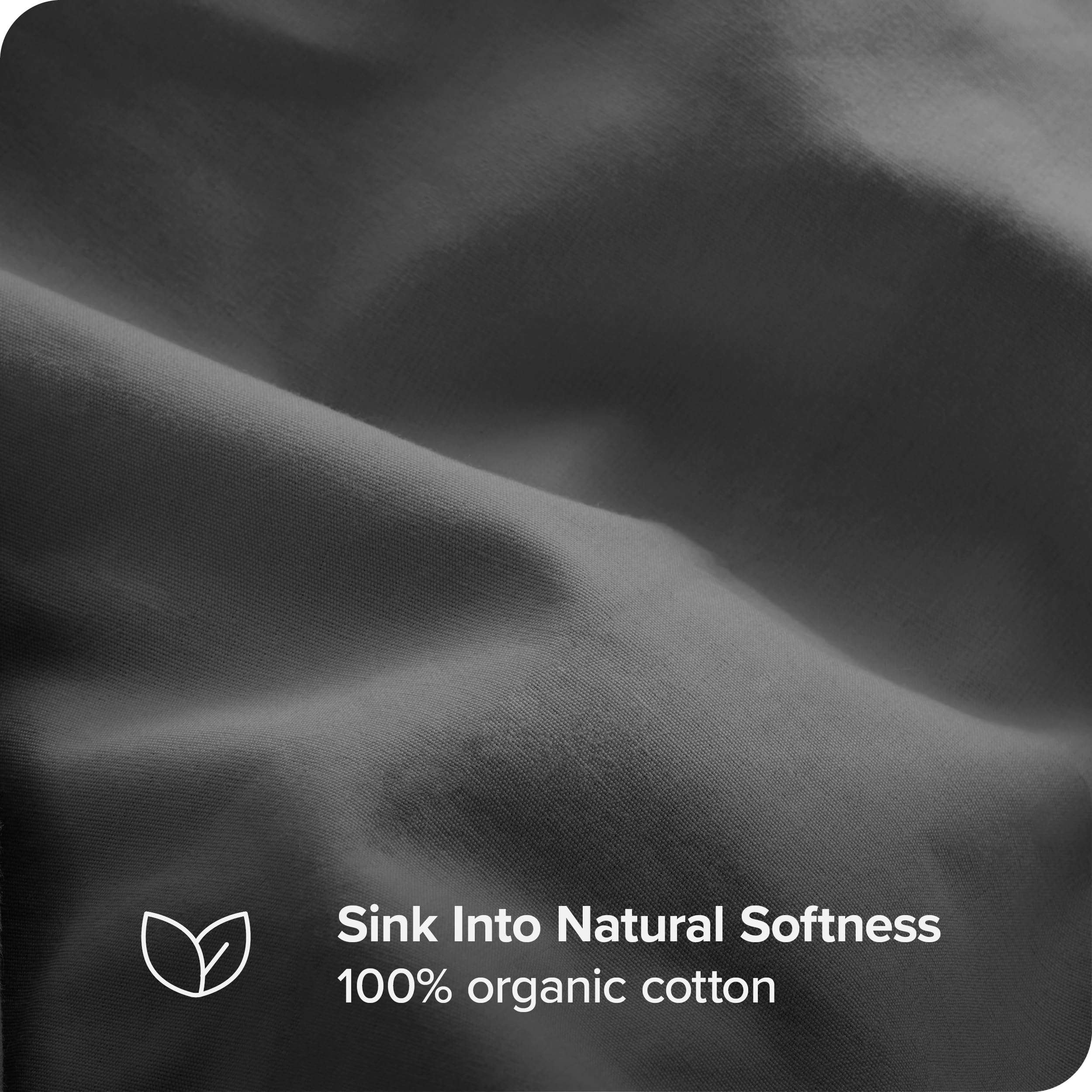 Bare Home 100% Organic Cotton Full/Queen Duvet Cover Set - Crisp Percale Weave - 300 Thread Count - Lightweight & Breathable - Cooling Duvet Cover Set (Full/Queen, Grey)