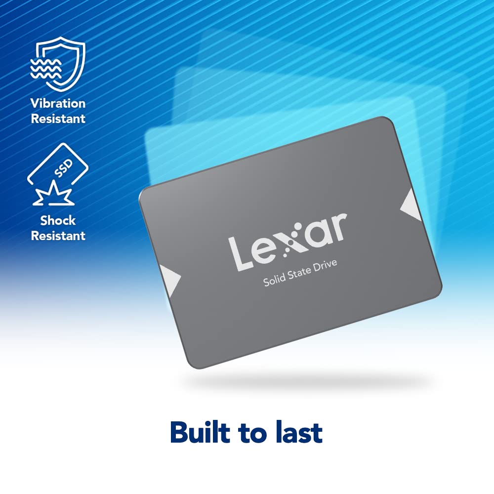 Lexar 1TB NS100 SSD 2.5” SATA III Internal Solid State Drive, Up to 550MB/s Read, Gray (LNS100-1TRBNA)