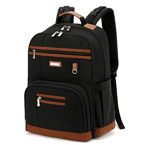 BILLITON MASHI Baby Diaper Bag Backpack for Mom, Travel Baby Bags for Boys Girls with Insulated Pocket Stroller Straps, Large Capacity, Black