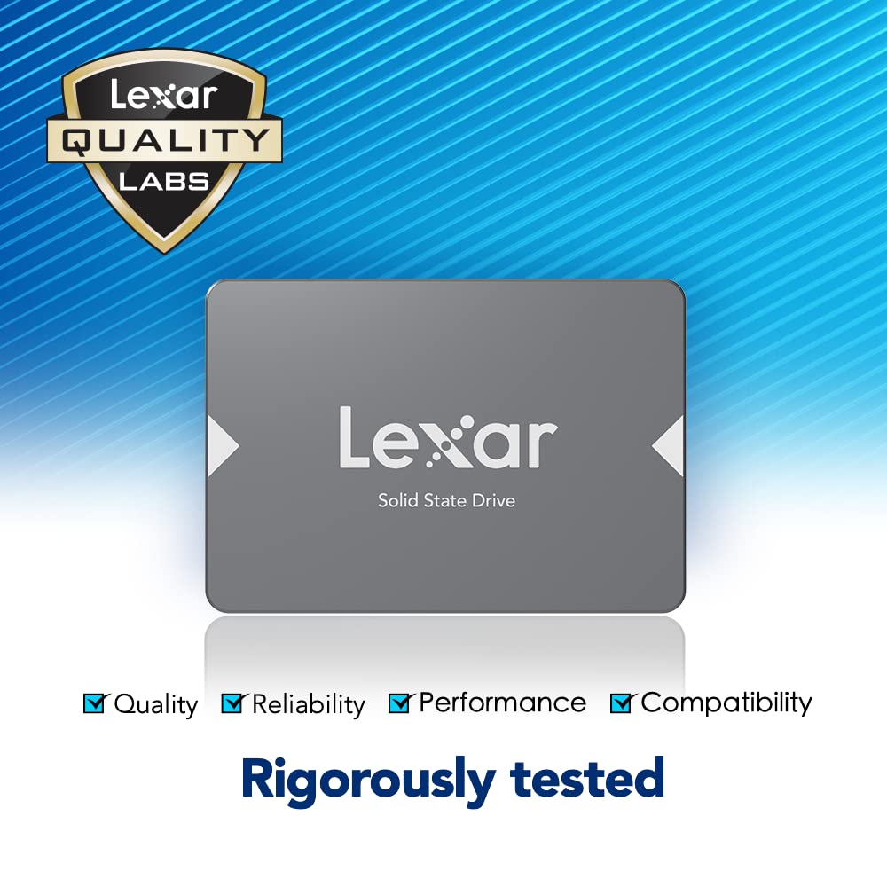 Lexar 1TB NS100 SSD 2.5” SATA III Internal Solid State Drive, Up to 550MB/s Read, Gray (LNS100-1TRBNA)