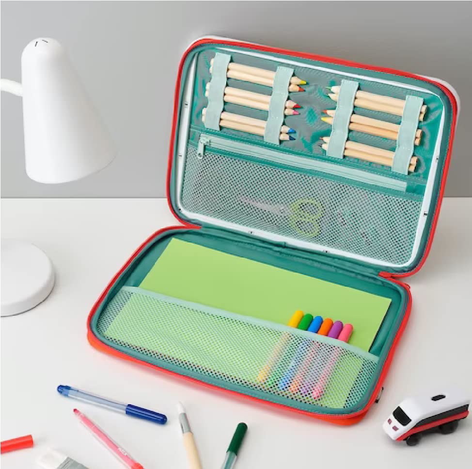 I-K-E-A MÅLA Portable Drawing Case Red Polyester/Polypropylene 13 3/4x10 5/8''