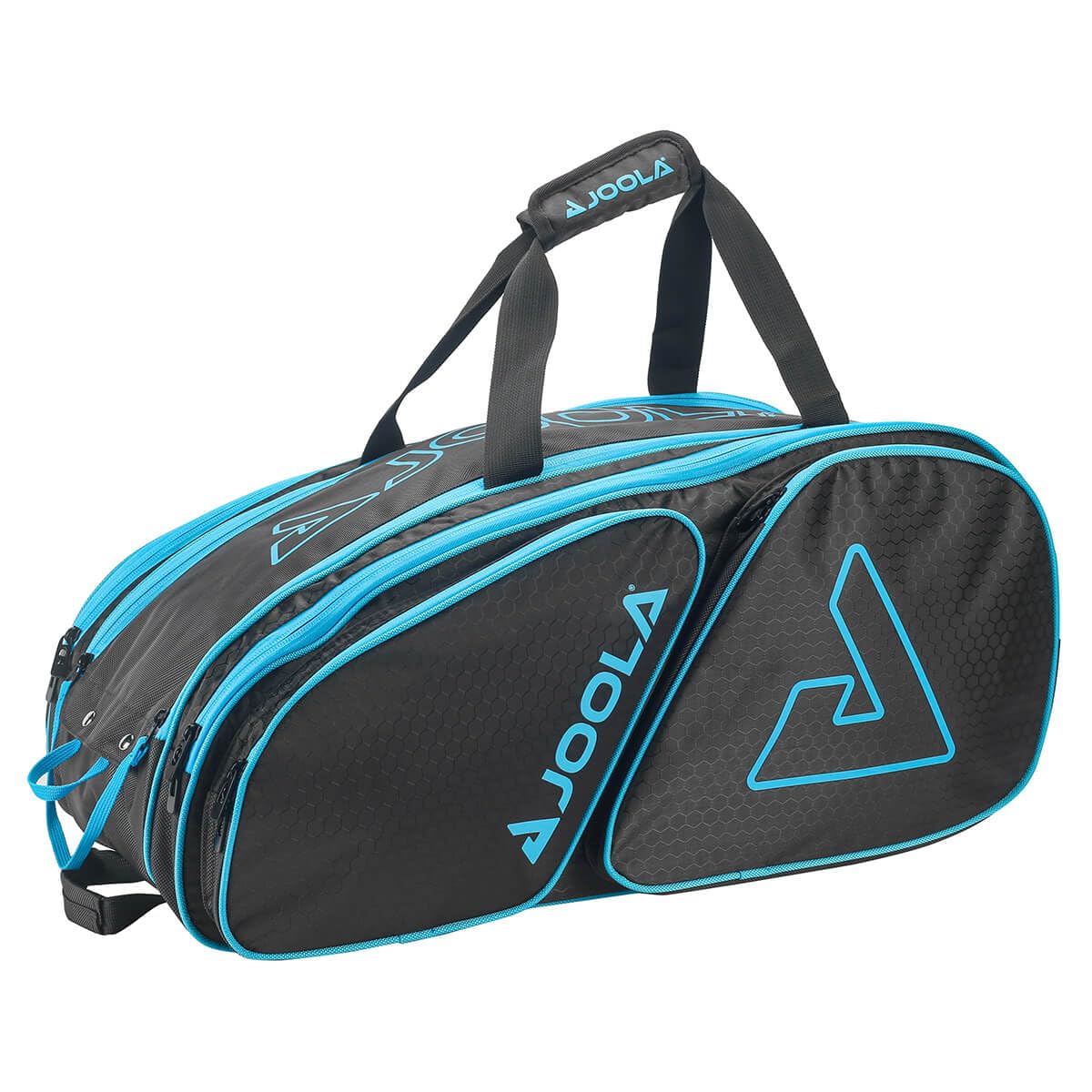 JOOLA Tour Elite Pro Pickleball Bag – Backpack & Duffle Bag for Paddles & Pickleball Accessories – Thermal Insulated Pockets Hold 4+ Paddles - Includes Fence Hook Black/Light Blue