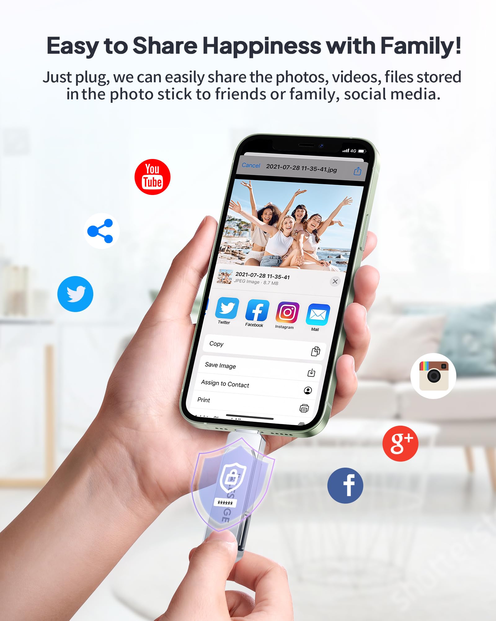 MFi Certified Flash Drive 256GB for iPhone USB Memory Stick, USB Stick High Speed Thumb Drives Photo Stick External Storage for iPhone/iPad/Android/PC