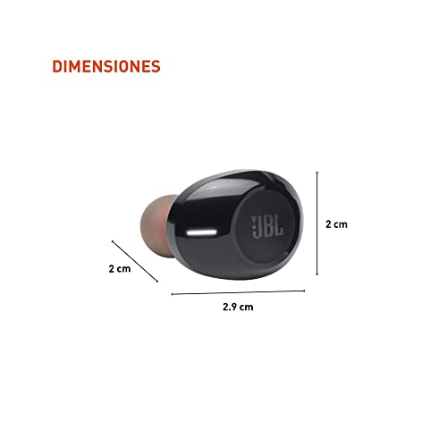 JBL Tune 125TWS True Wireless In-Ear Headphones - Pure Bass Sound, 32H Battery, Bluetooth, Fast Pair, Comfortable, Wireless Calls, Music, Native Voice Assistant (Black), Small