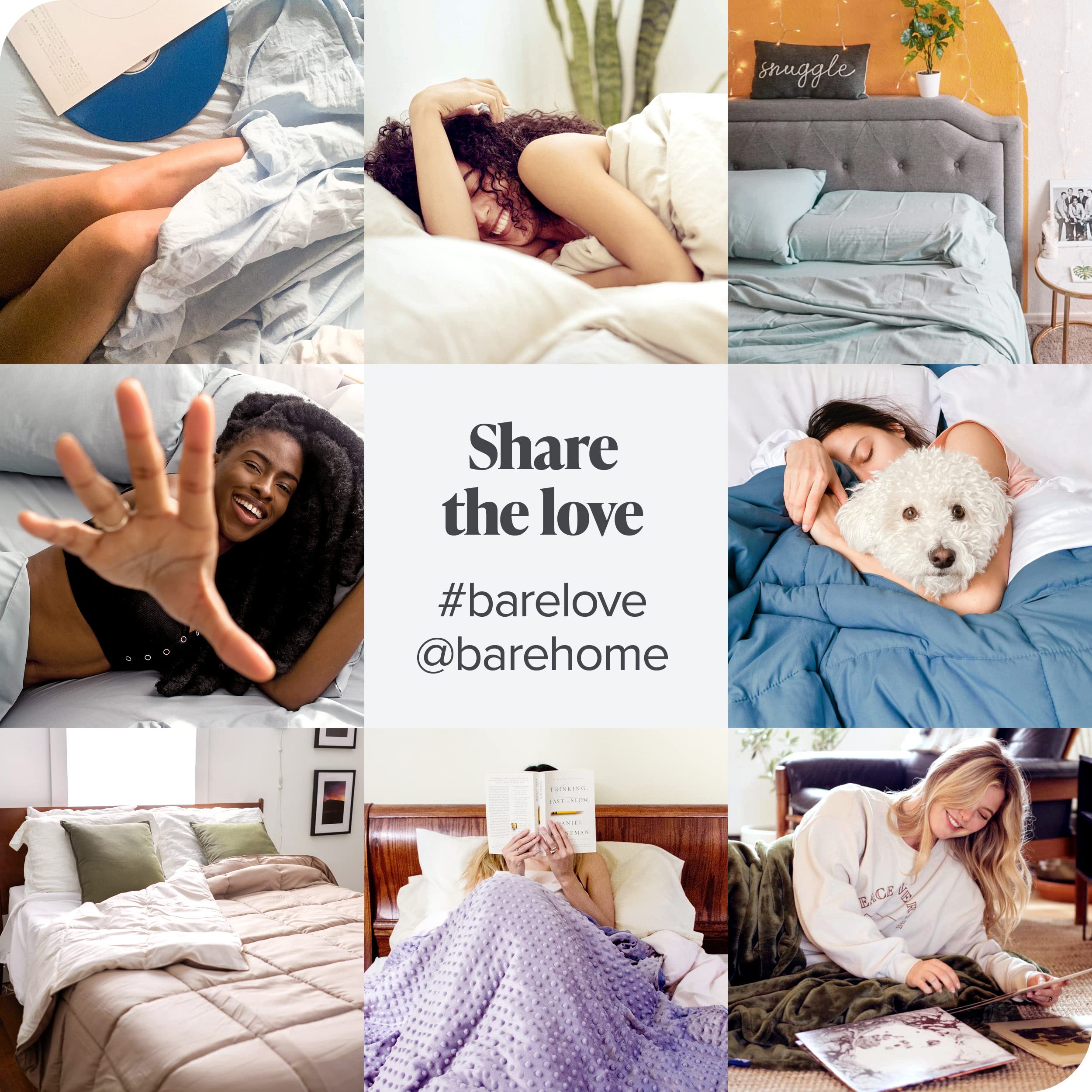 Bare Home 100% Organic Cotton Full/Queen Duvet Cover Set - Crisp Percale Weave - 300 Thread Count - Lightweight & Breathable - Cooling Duvet Cover Set (Full/Queen, Grey)
