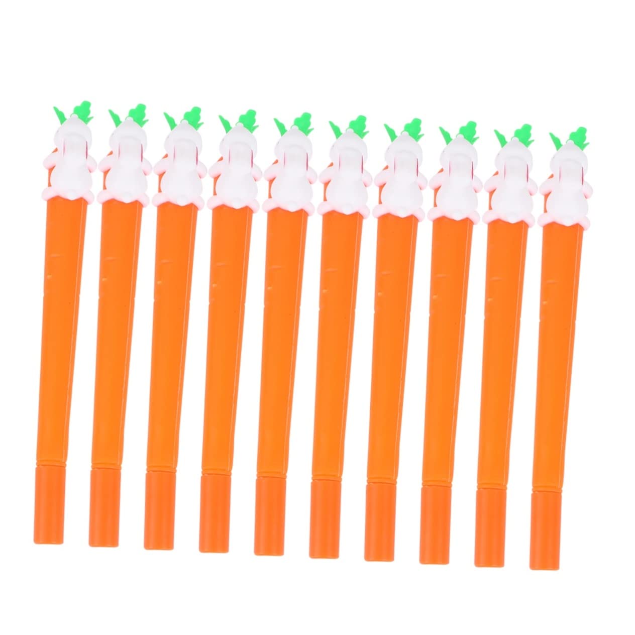 STOBOK Gel Pen Rabbit Carrot Shape 20pcs 0.5mm Black Ink Pens for Students Office