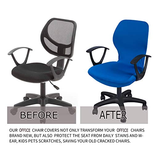 Deisy Dee Computer Office Chair Covers Pure Color Universal Chair Cover Stretch Rotating Chair Slipcovers Cover ONLY Chair Covers C098 (RoyalBlue)