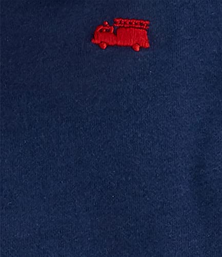 Carter's Baby Boys' 2 Piece Playwear Sets (Baby Navy with Firetrucks, 12 Months)