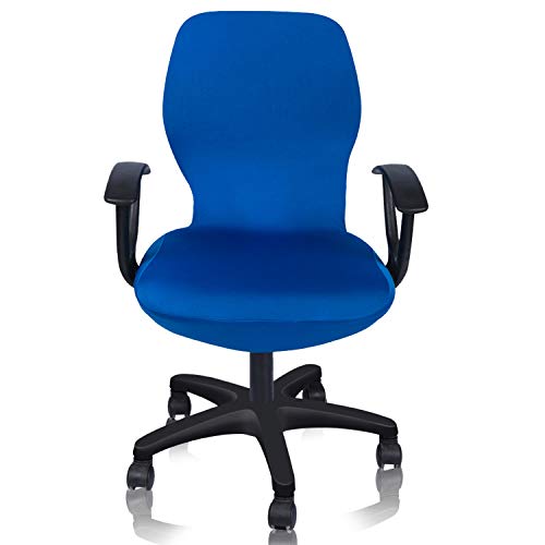 Deisy Dee Computer Office Chair Covers Pure Color Universal Chair Cover Stretch Rotating Chair Slipcovers Cover ONLY Chair Covers C098 (RoyalBlue)