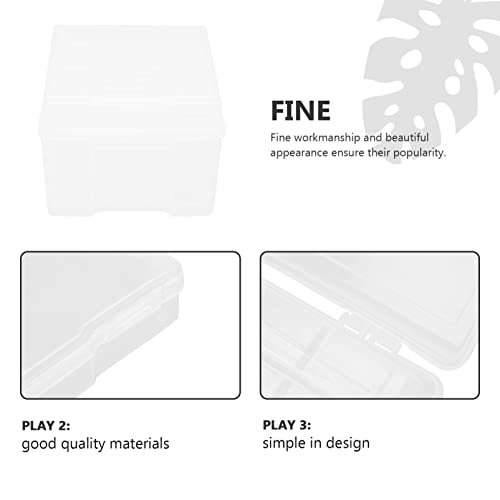 SEWACC 2 Sets 5x7 Clear Photo Storage Box Large Photo Case Picture Keeper with 12pcs Inner Boxes Classified Photos Container Greeting Card Organizer for Craft Stickers Stamps