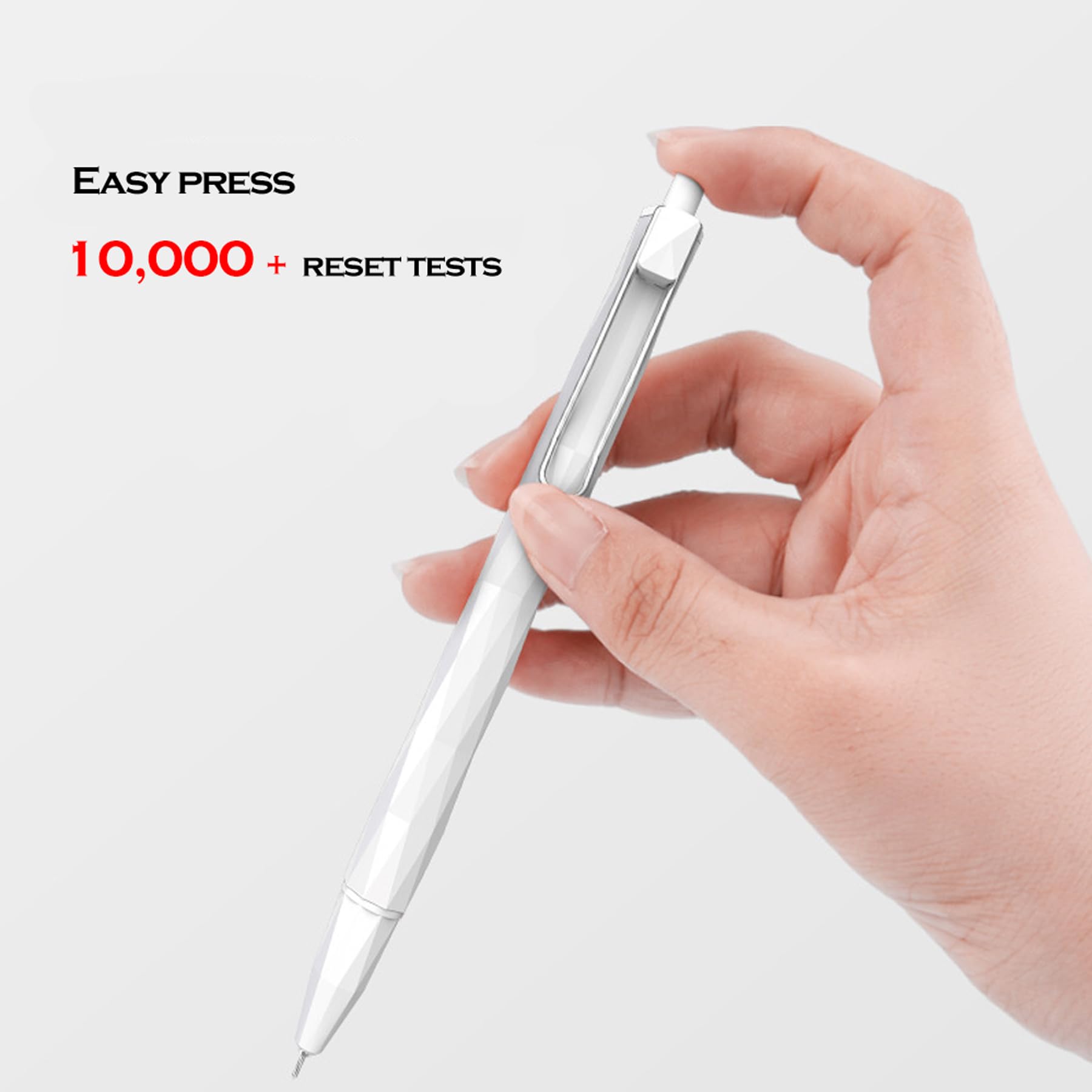 DUNBONG Retractable 0.5mm Porous Point Pen, Black ink gel pens, Box of 6 Pens (White Packs of 6)