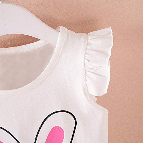 Easter Outfits Baby Girl Clothes Summer Outfits Short Sets 2 Pieces with T-Shirt + Short Pants (Red, 12-18 Months(80))