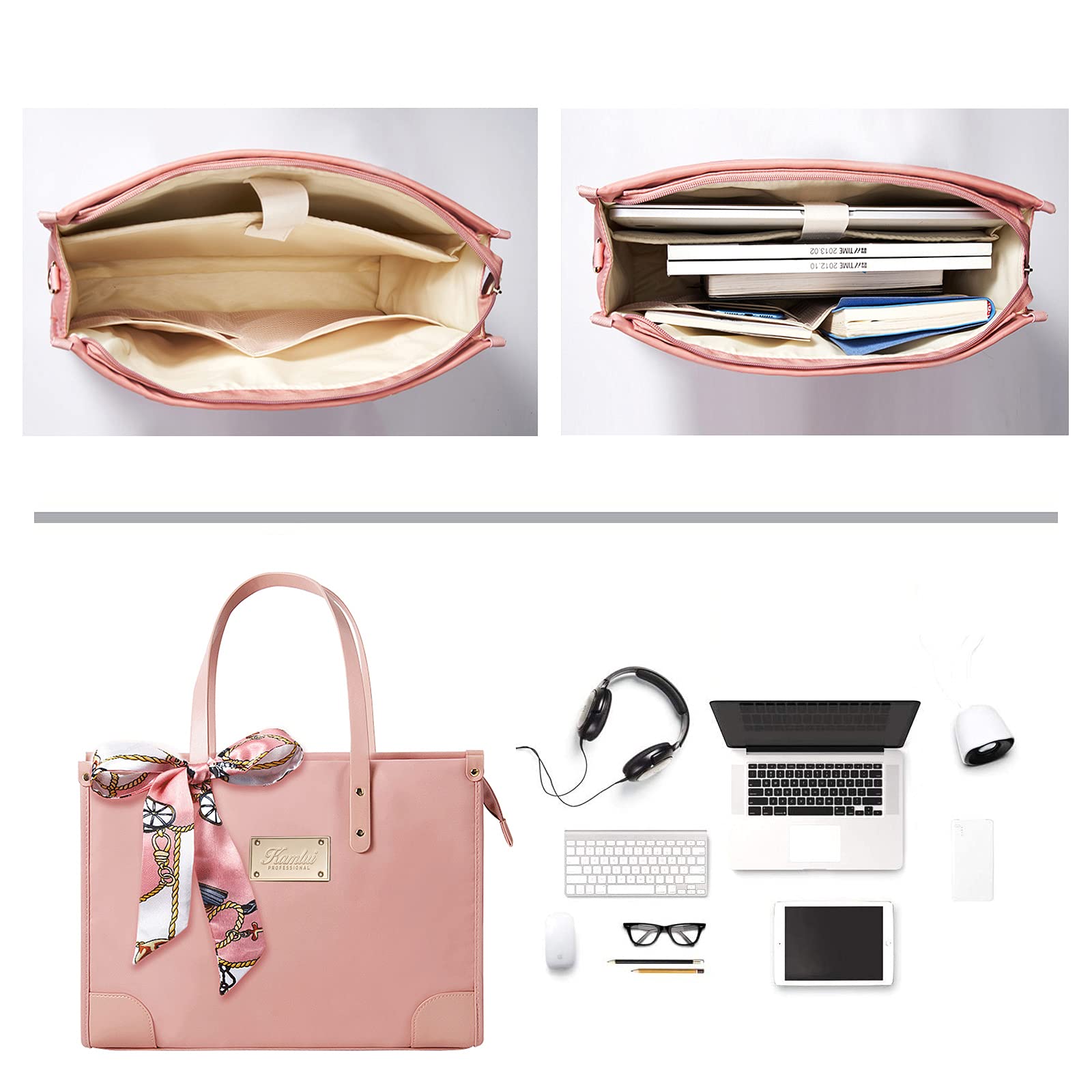 Kamlui Laptop Tote Bag for Women 15.6 inch 16 Waterproof Shoulder Messenger Tote Business Office Briefcase Large Capacity Sleeve Computer Case
