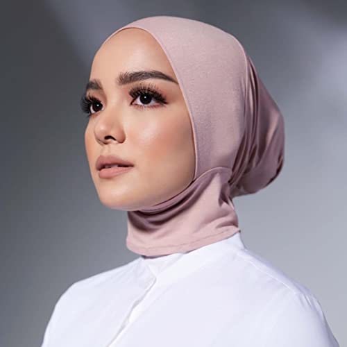 2 Pieces Muslim Jersey Muslim Inner Cap Stretch Turban Hijab Islamic Underscarf Bonnet Head Wear Neck Cover (Black+Coffee)