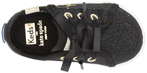 Keds Baby Kickstart Crib Sneaker, Black, 3 US Unisex Infant