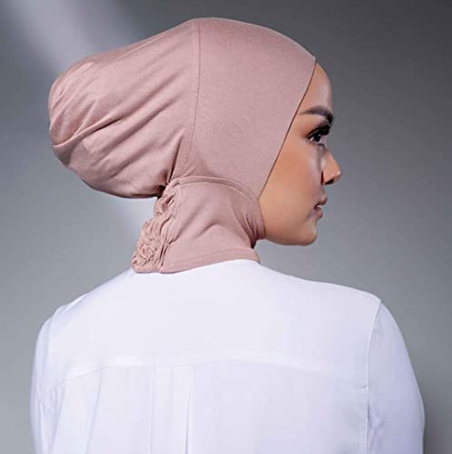 2 Pieces Muslim Jersey Muslim Inner Cap Stretch Turban Hijab Islamic Underscarf Bonnet Head Wear Neck Cover (Black+Coffee)