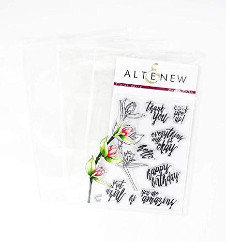 Altenew Medium Plastic Storage Pouches, Luscious, Thick, Zipper Included, Crafter's Organizing Supplies, 25 Count