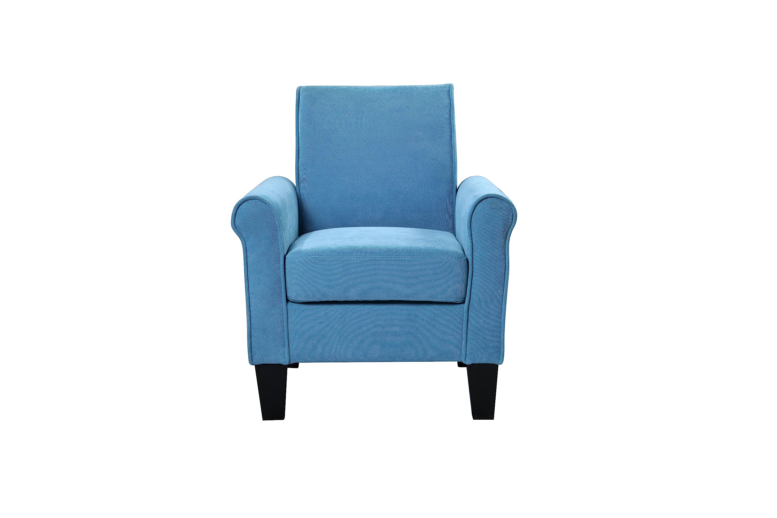 Tiokop Accent Living Room Chairs Modern Linen Fabric Comfy Reading Armchair for Bedroom Small Spaces Apartment Office, Light Blue